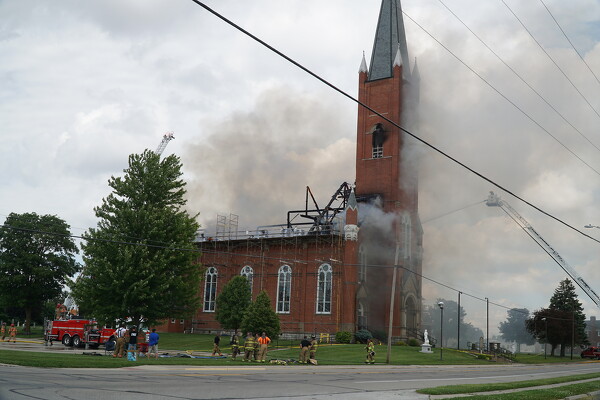 Fire at St. John the Baptist Catholic Church Photo Album | The Daily ...
