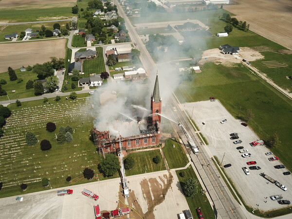Fire at St. John the Baptist Catholic Church Photo Album | The Daily ...